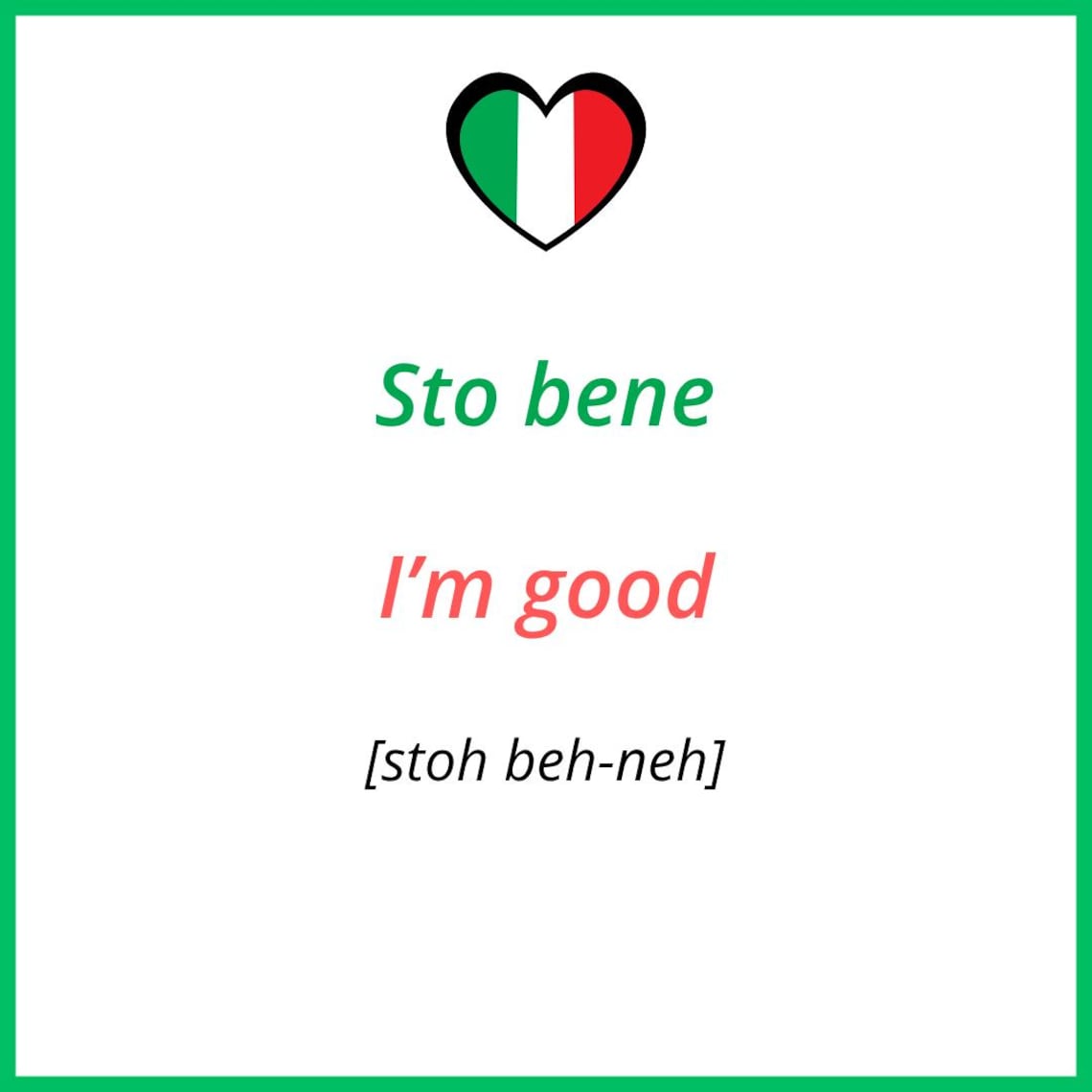Italian Phrase Flashcards for Beginners: Learn Italian (printable PDF ...