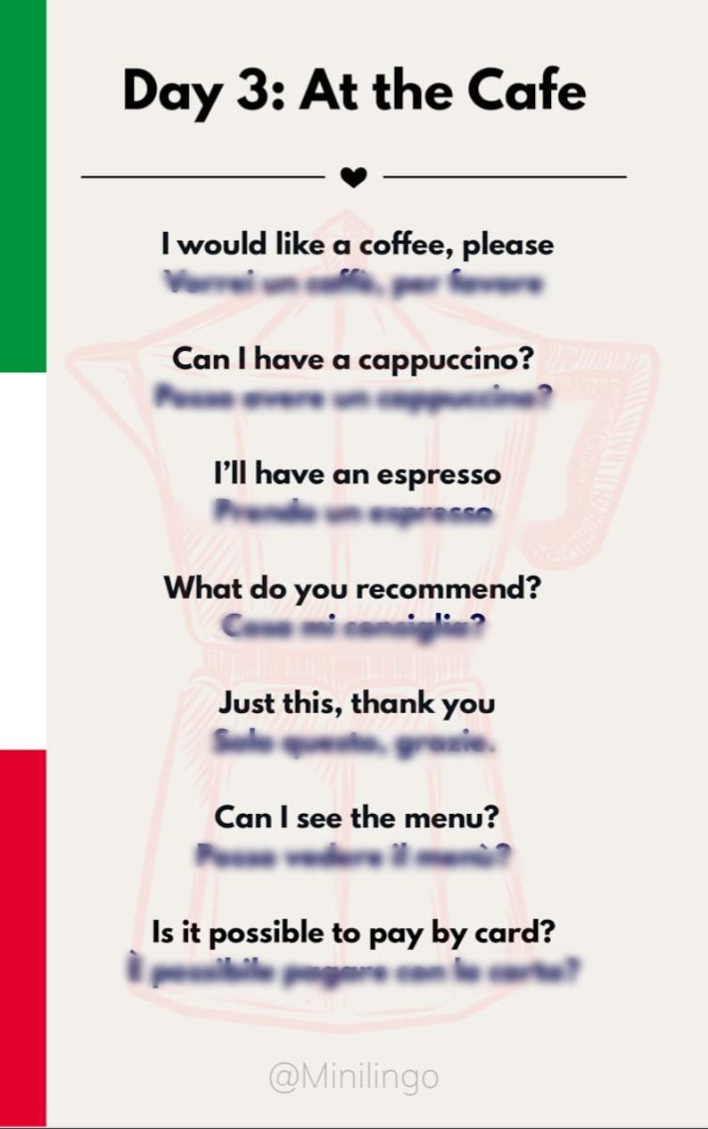 Learn Basic Italian in 7 Days - Travel to Italy With All the ...