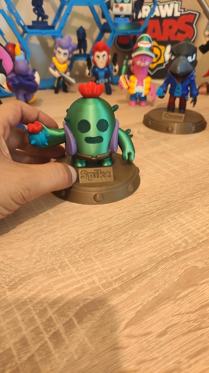 Spike Brawl Stars Figurine – 3D Printed in Color + Hand Painted – Gamer ...