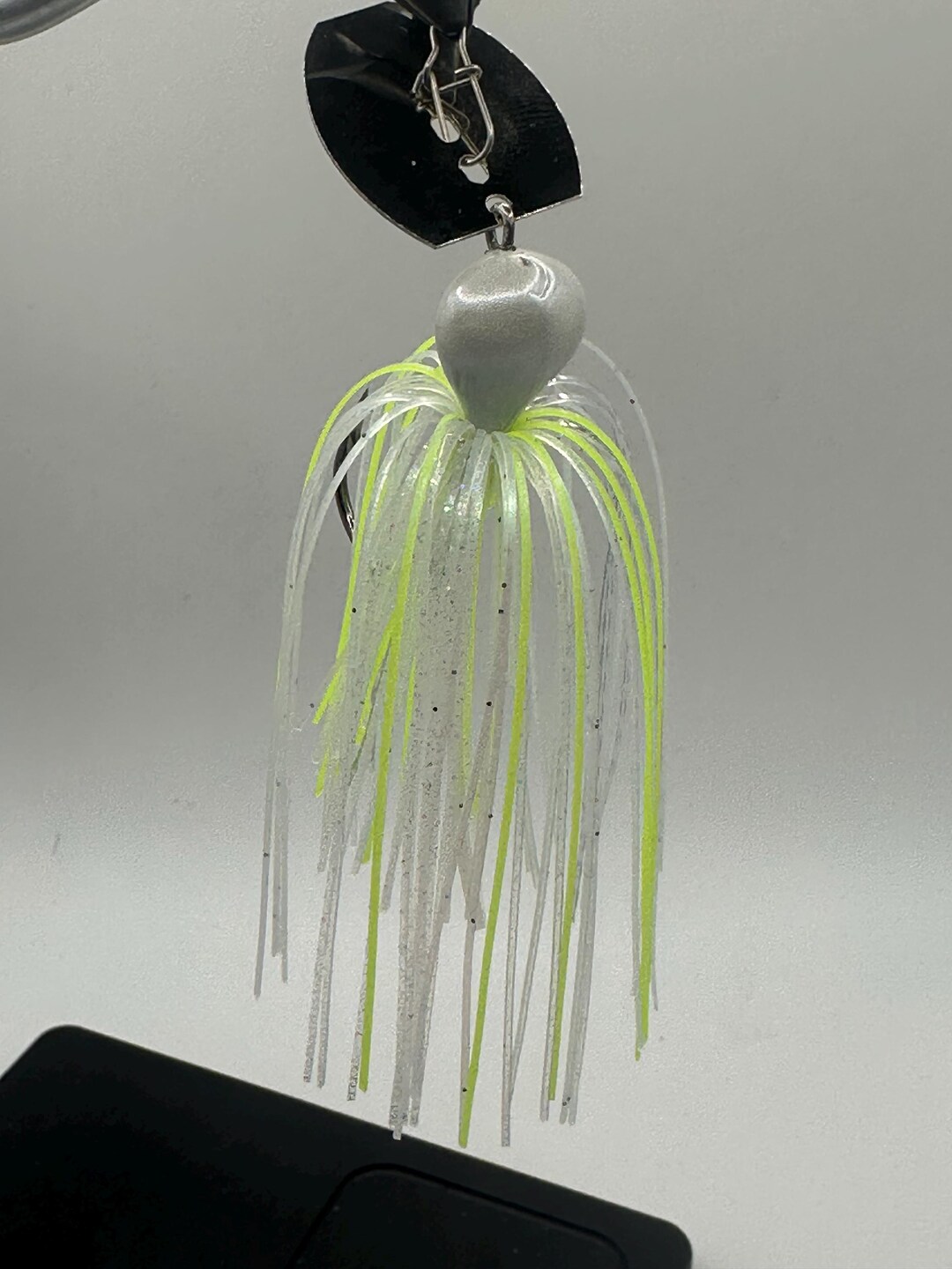 Pearl White-chartreuse Bladed Jig - Etsy