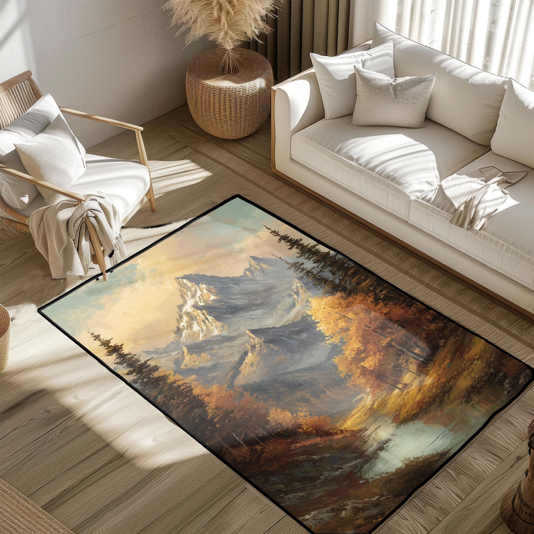 Mountain Landscape Rug, Nature Rug, Wilderness Rug, Hiking Rug ...