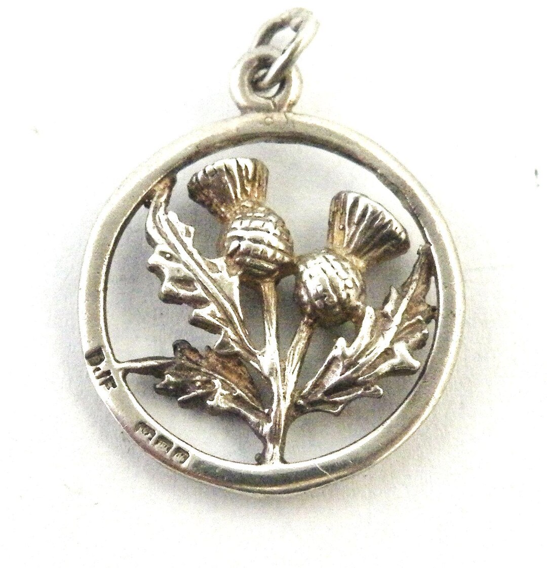 Scottish Thistle Pendant Sterling Silver - Etsy