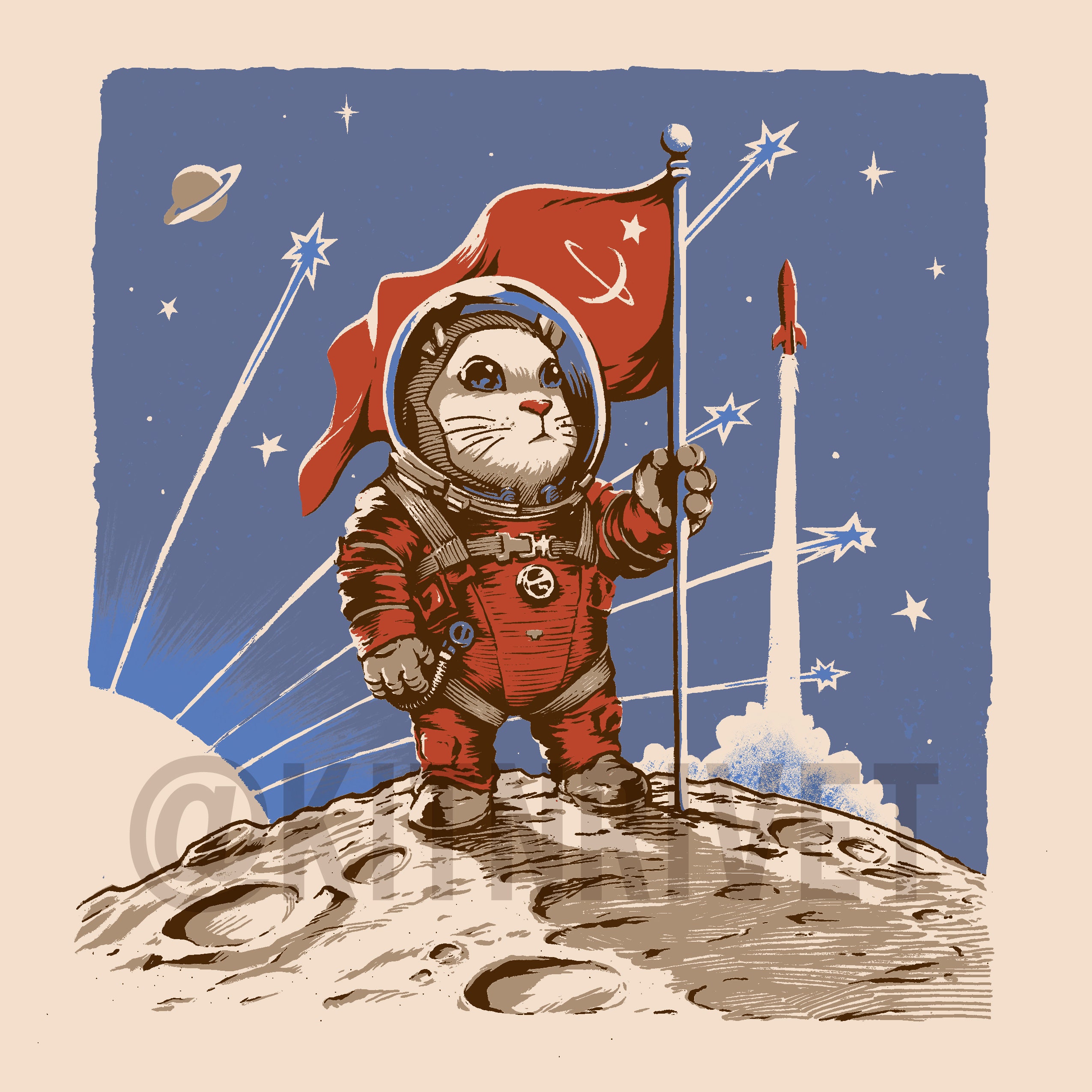 Cute Hamster Astronauts