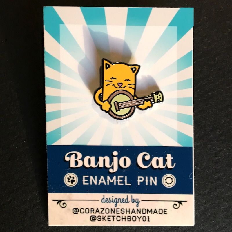 Banjo Cat - Etsy