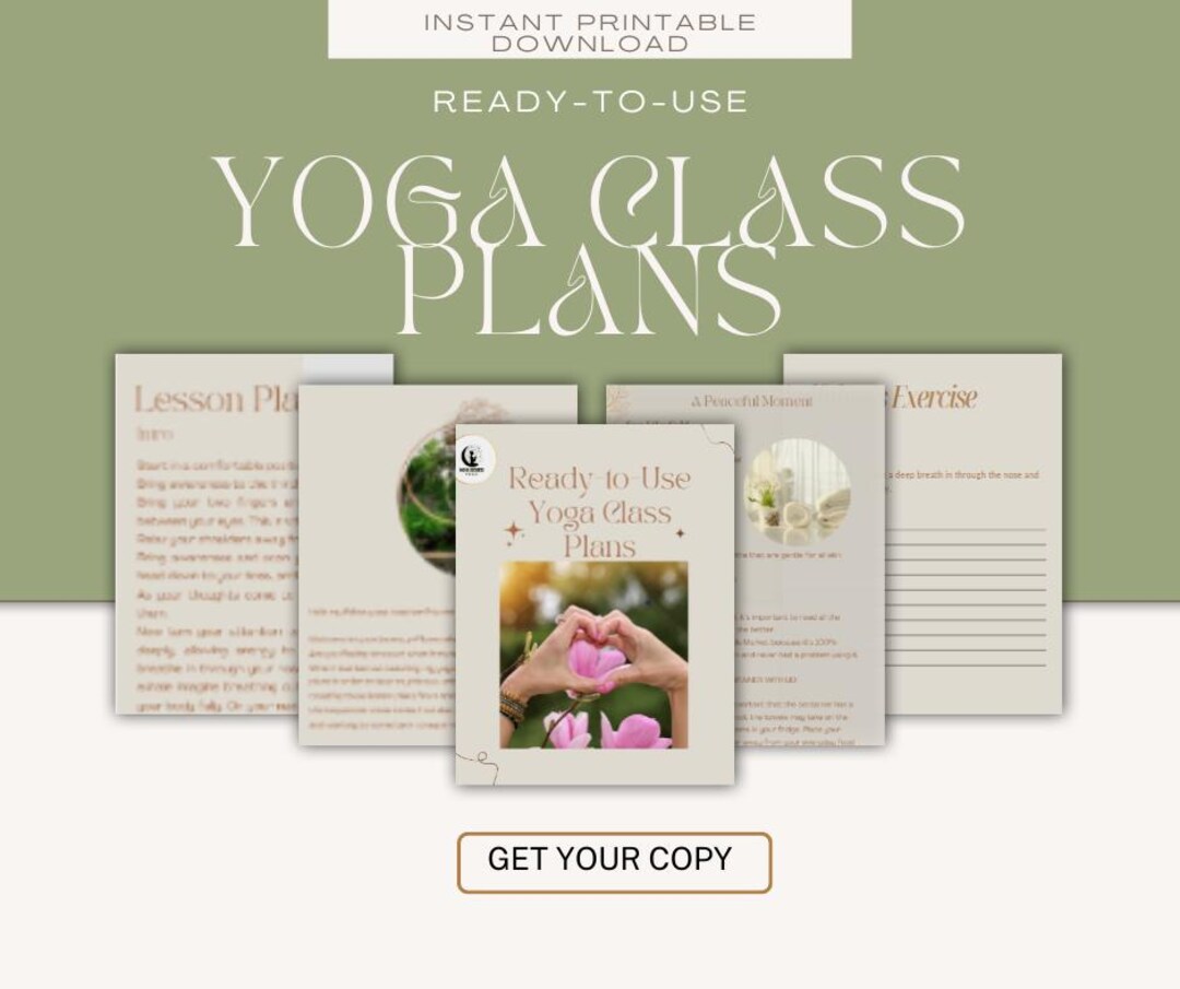 Yoga Lesson Plans Instant Download + Bonus Grounding Mindfulness Script ...