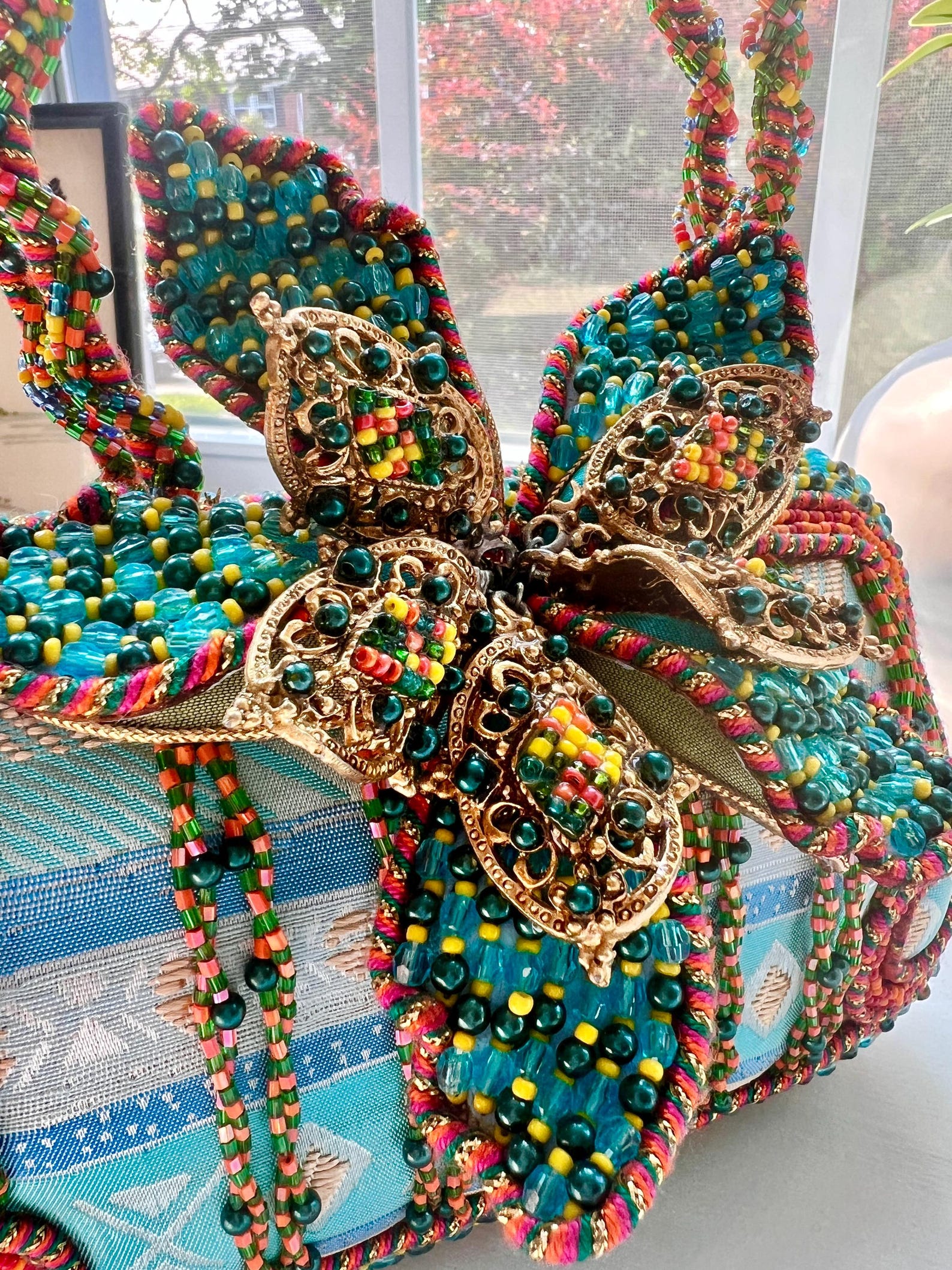 Mary Frances Vintage Beaded Purse, Embellished Floral Handle Bag - Etsy