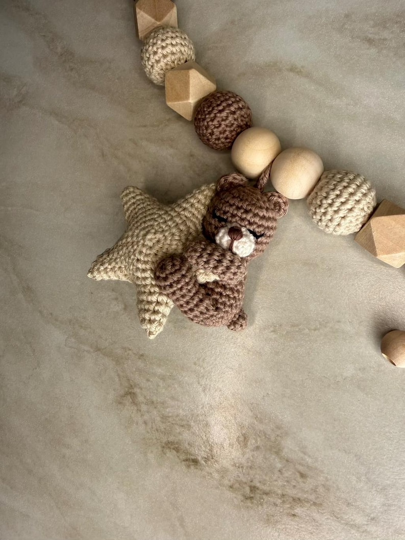 Crochet Teddy Bear Stroller Chain Pattern PDF | Baby Pram Chain ...