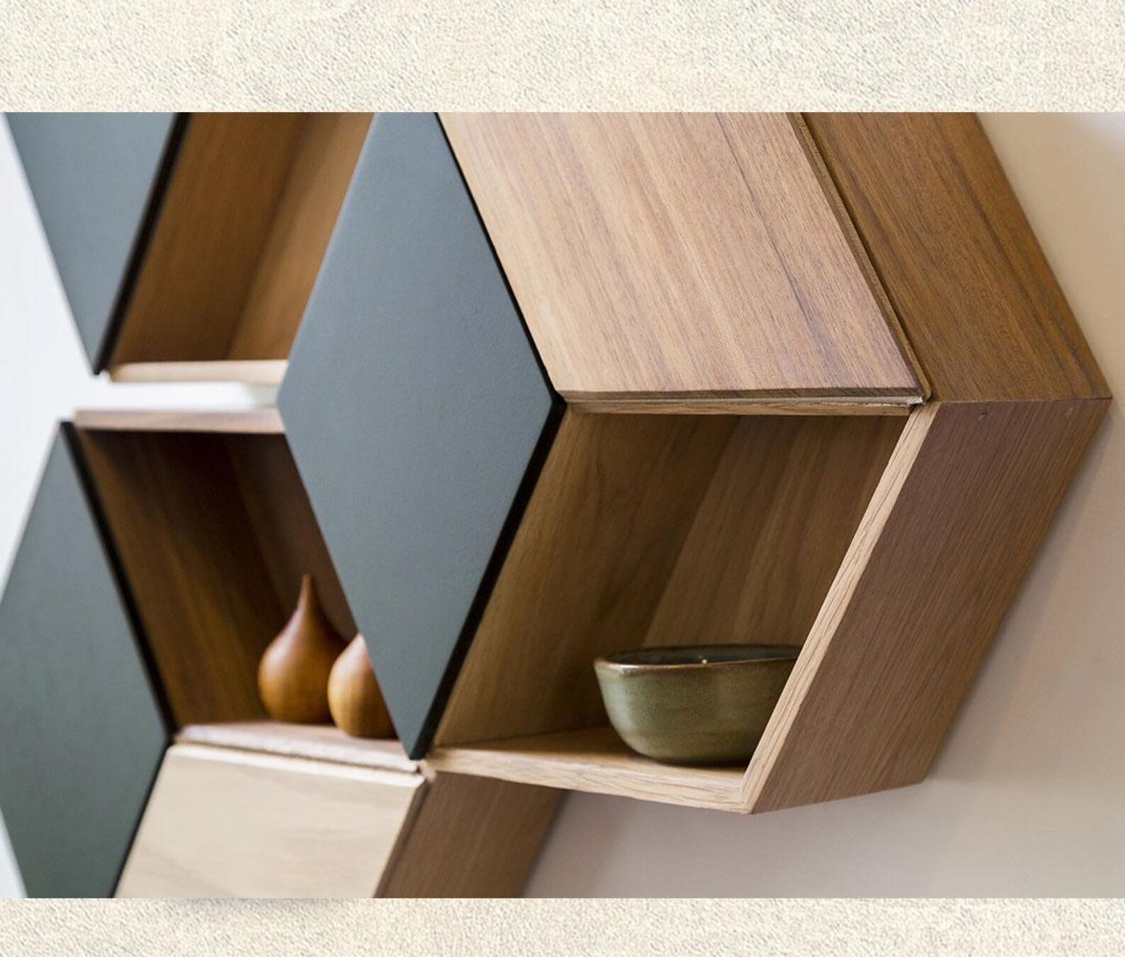 Beehive 4-lid Wall Shelf - Stylish and Functional Storage Solution - Etsy