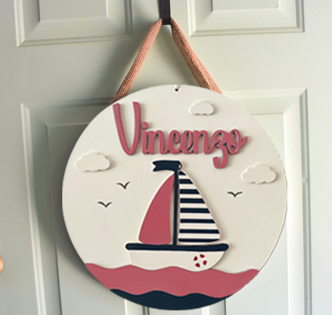 Personalized Wooden Nursery Name Sign: Hand-painted Woodland Animals - Etsy