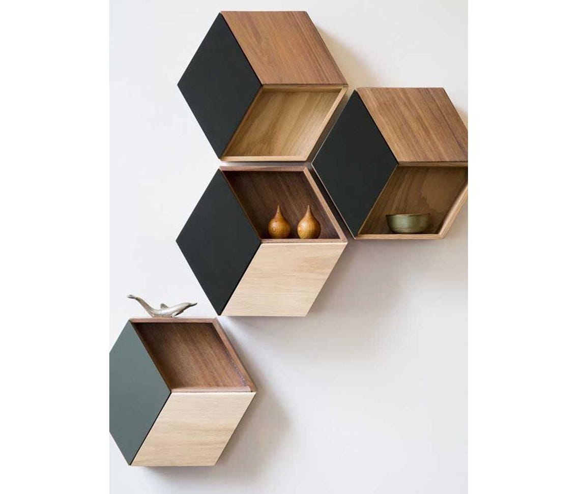 Beehive 4-lid Wall Shelf - Stylish and Functional Storage Solution - Etsy