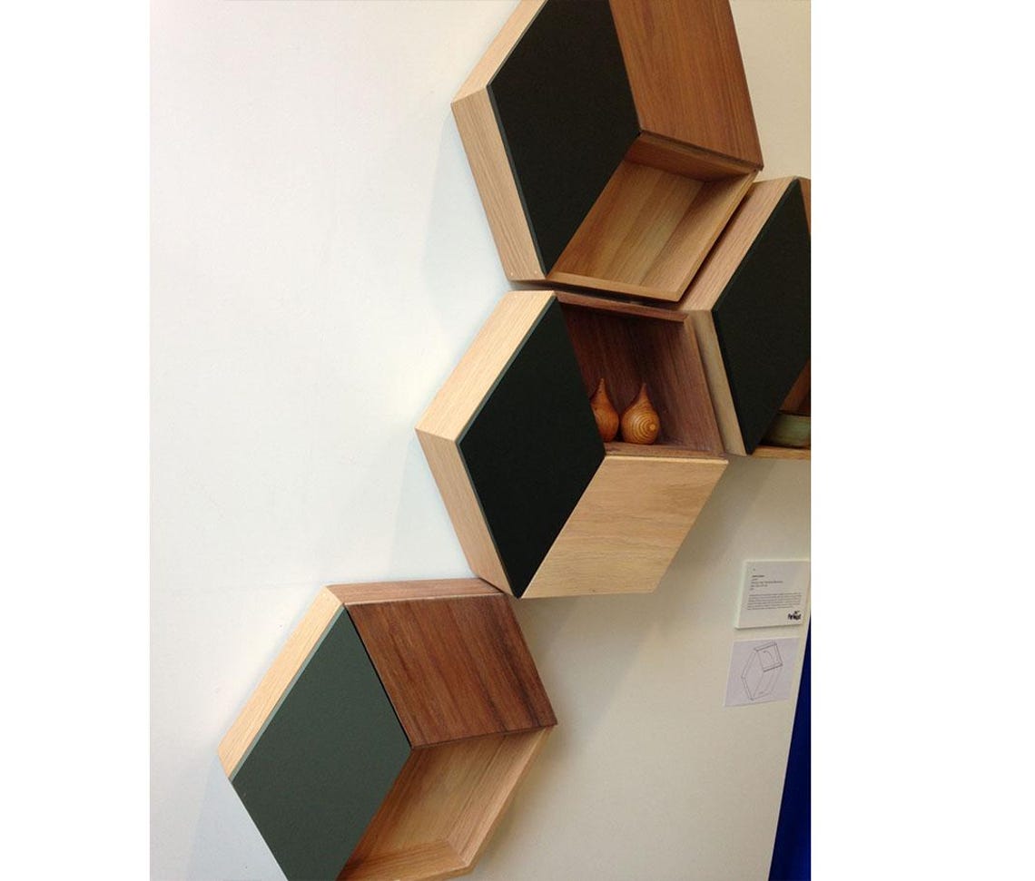Beehive 4-lid Wall Shelf - Stylish and Functional Storage Solution - Etsy