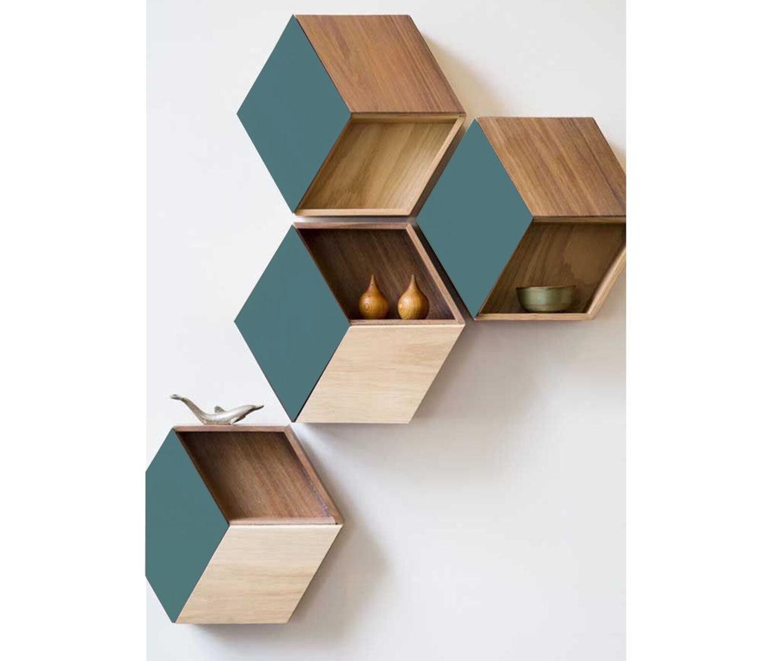 Beehive 4-lid Wall Shelf - Stylish and Functional Storage Solution - Etsy