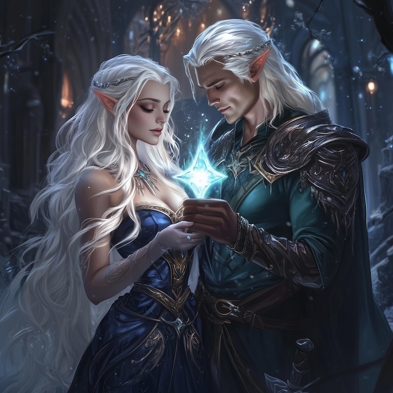 Custom Couple Fantasy RPG Portrait, Custom Character Art Commission ...