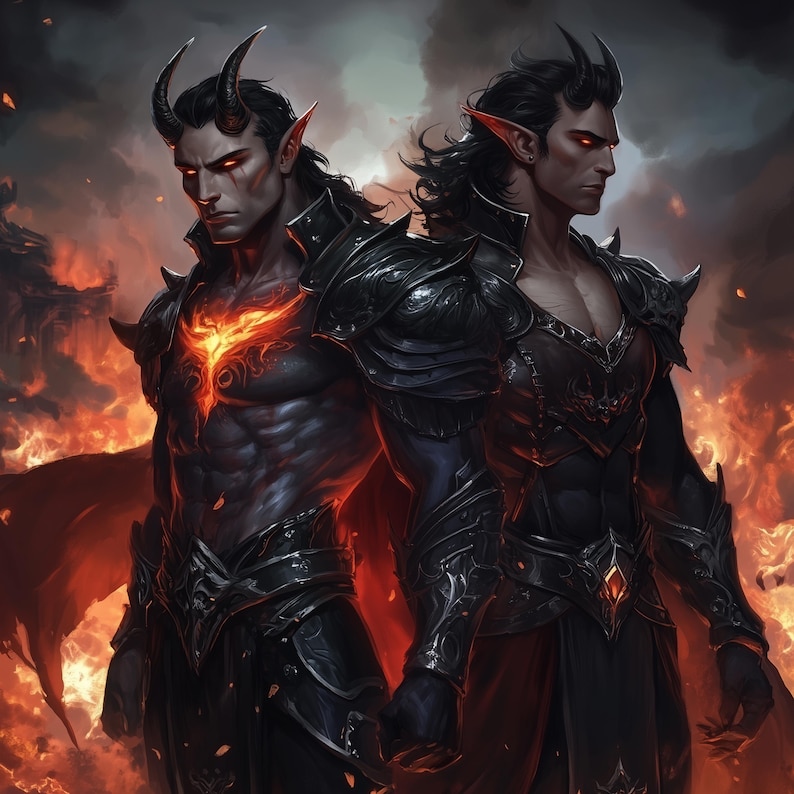 Custom Couple Fantasy RPG Portrait, Custom Character Art Commission ...