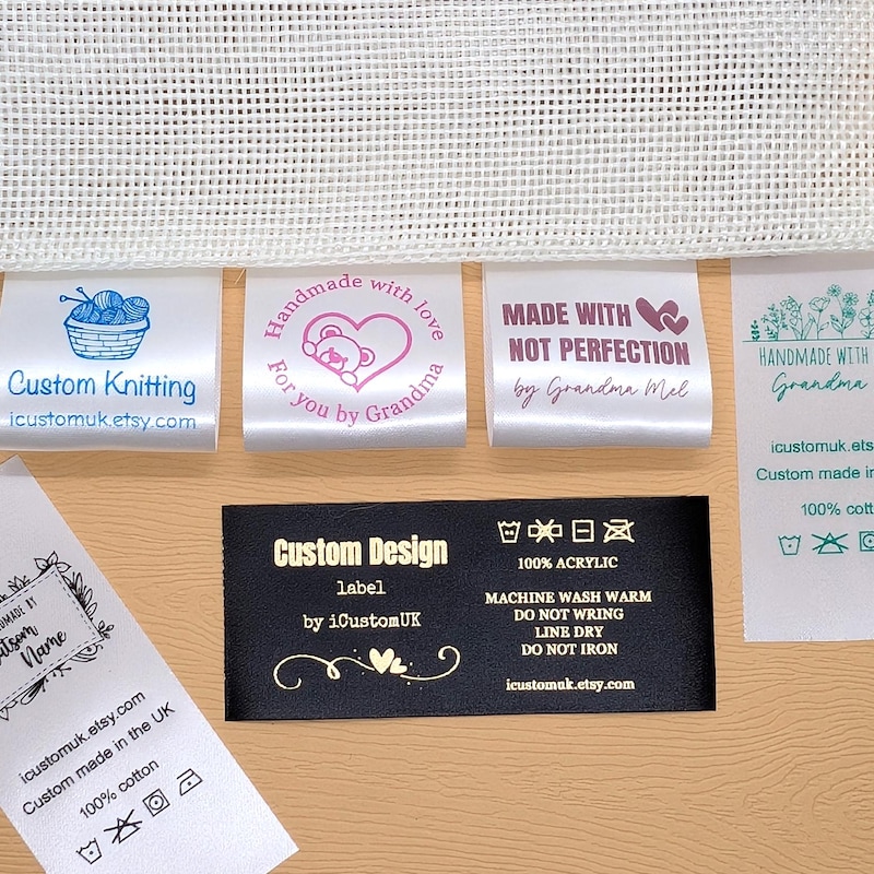 Custom Logo Fold Over Labels - Etsy UK