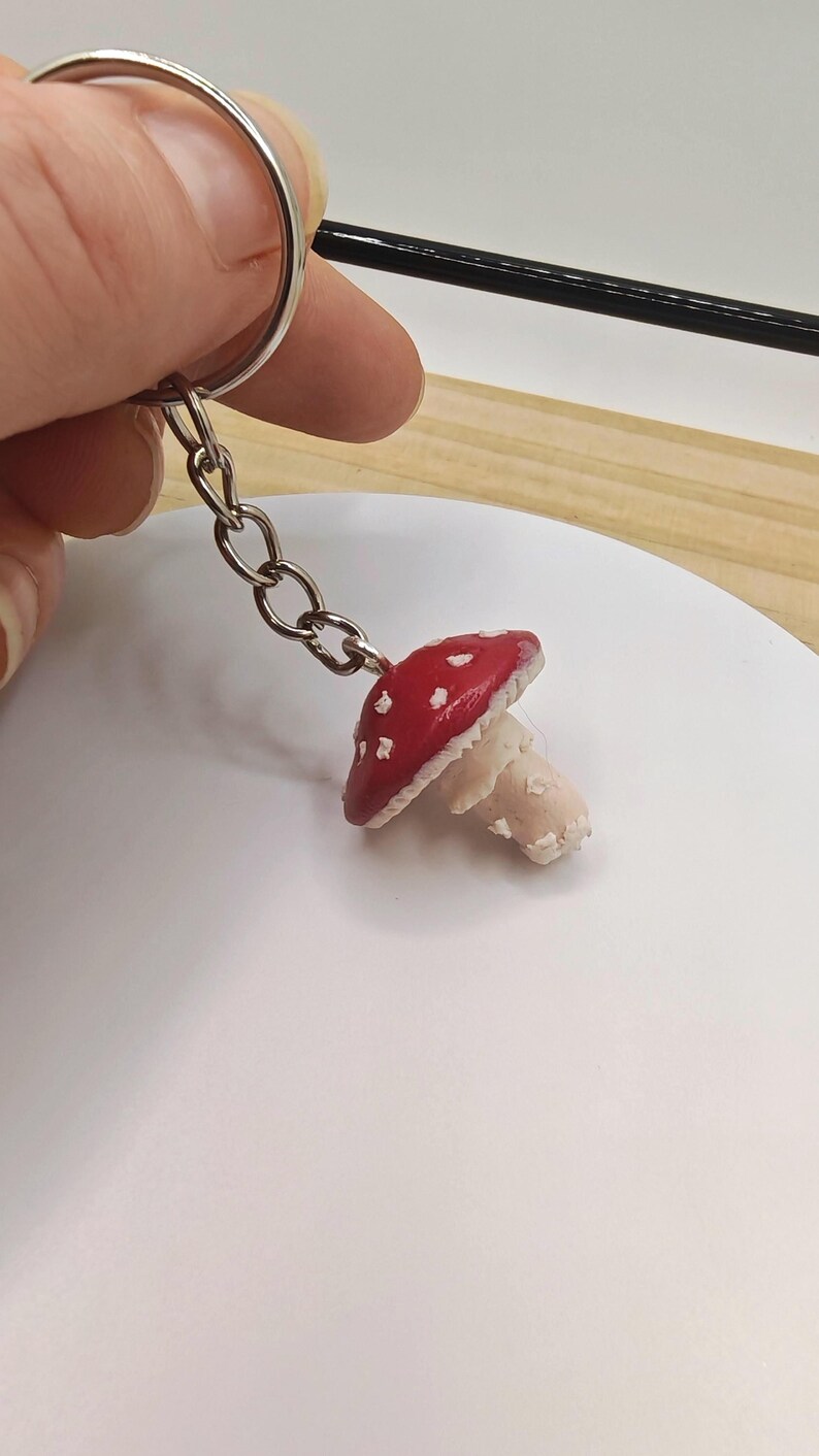 Handmade Polymer Clay Keychains: Magic Mushrooms or Witch Hat - Etsy