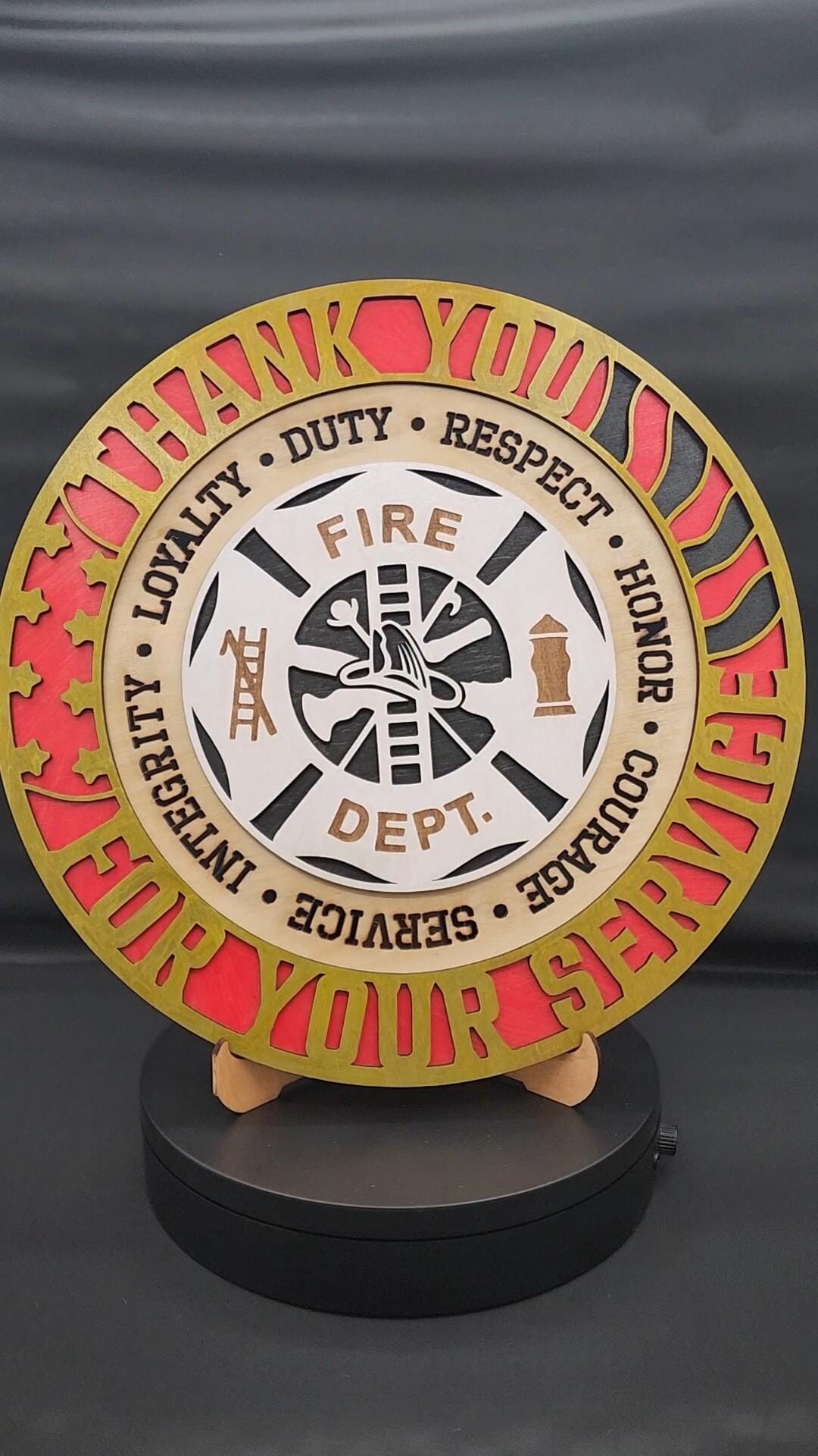 Hand painted Fire fighter Tribute – Fire dept Wall Decor – First ...