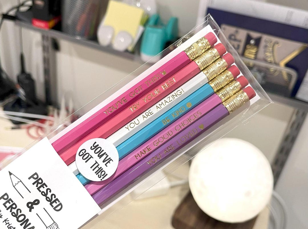 Positive Behavior Pencils for Kids, Set of 6, Encouragement, School ...