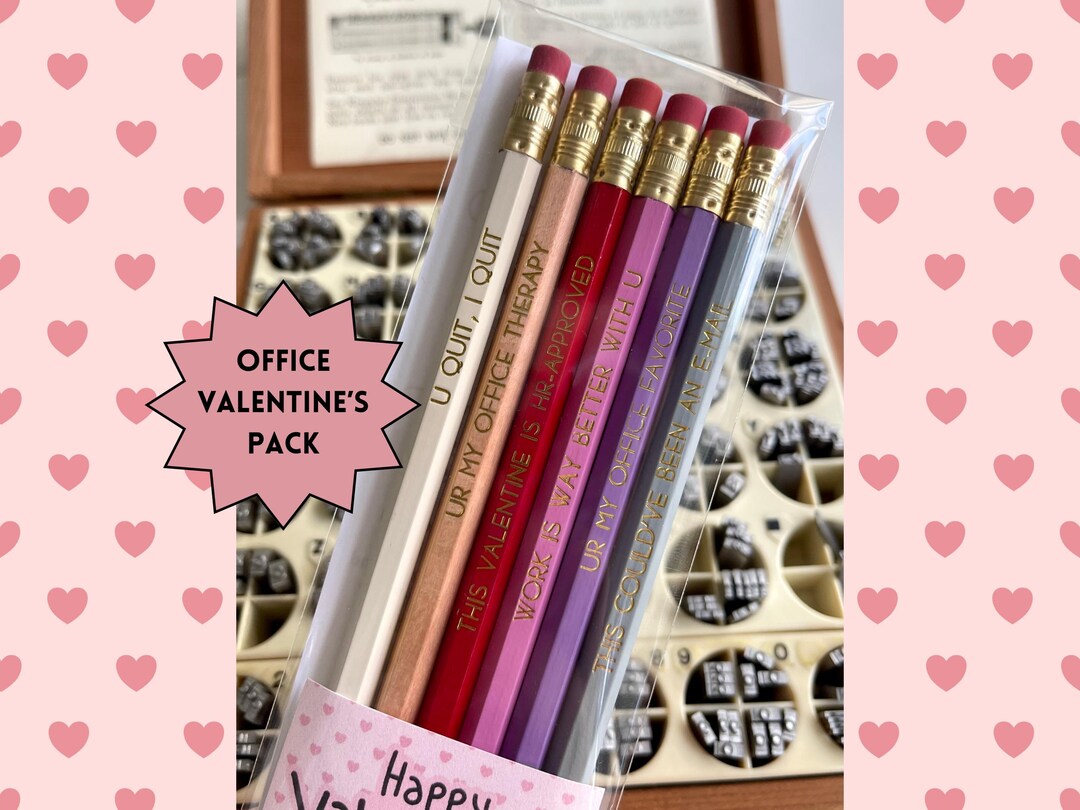Coworker Valentine’s Day Pencil Pack - Office Humor Valentine Gift ...