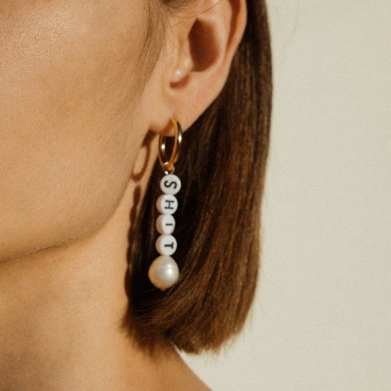 Earrings With Words - Etsy