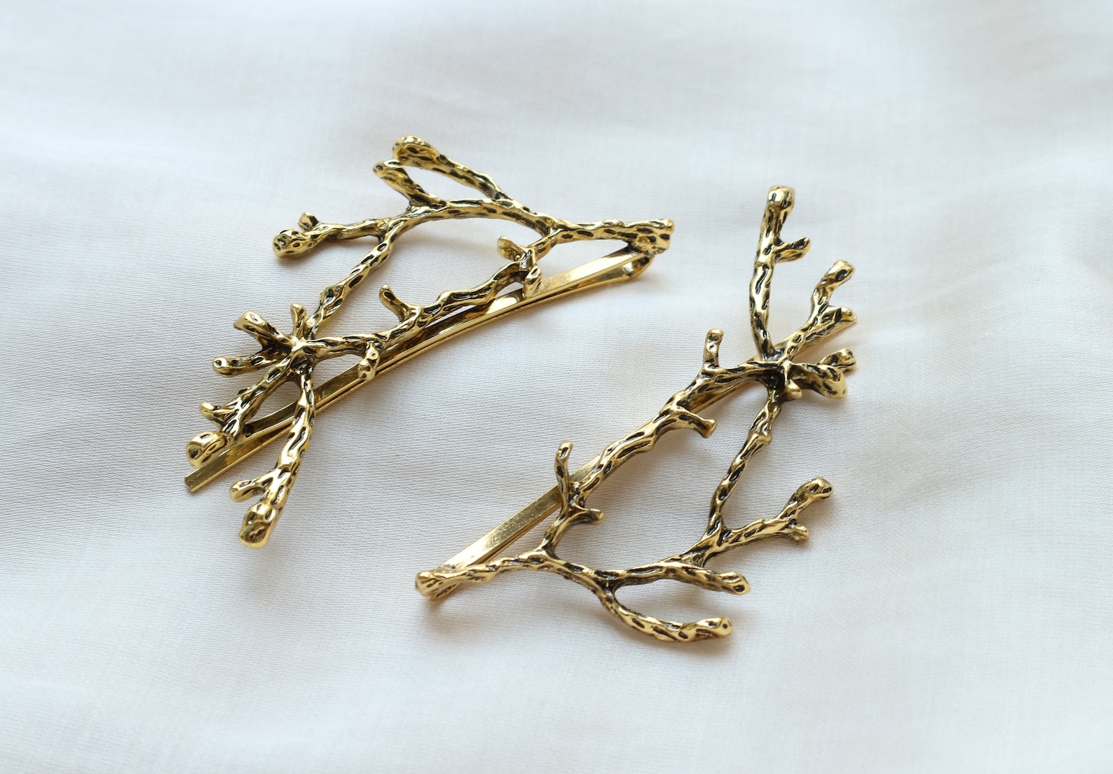 Branch Hair Clip Vintage Metal Tree Branch Hair Clip Twig | Etsy