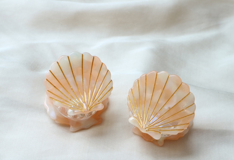 Clams Shell Hair Clips Seaside Shell Hair Clip Sea Shell - Etsy