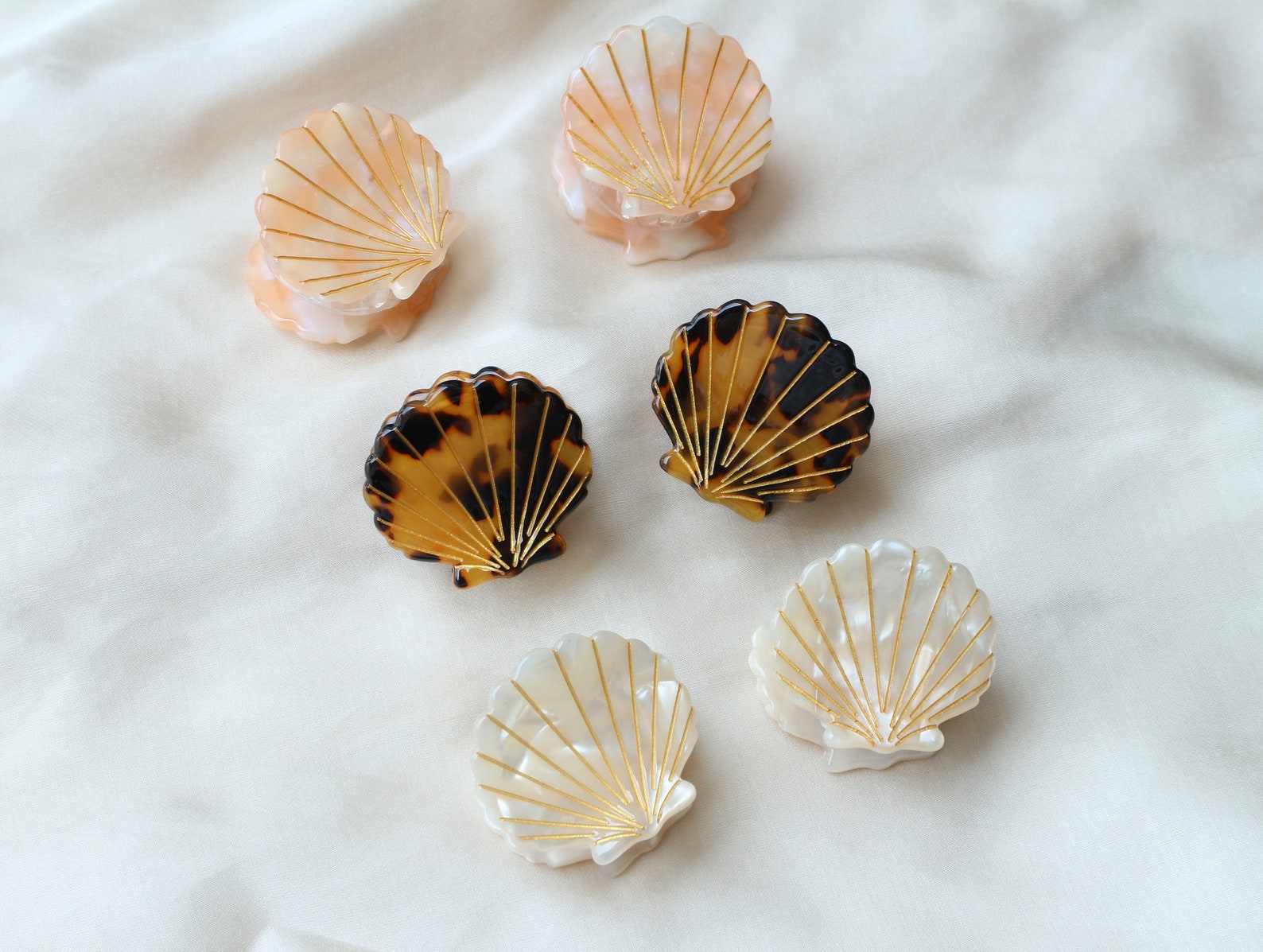 Clams Shell Hair Clips Seaside Shell Hair Clip Sea Shell - Etsy