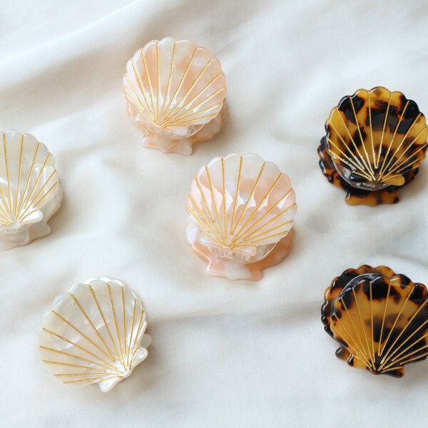 Sea Shell Hair Clips - Etsy