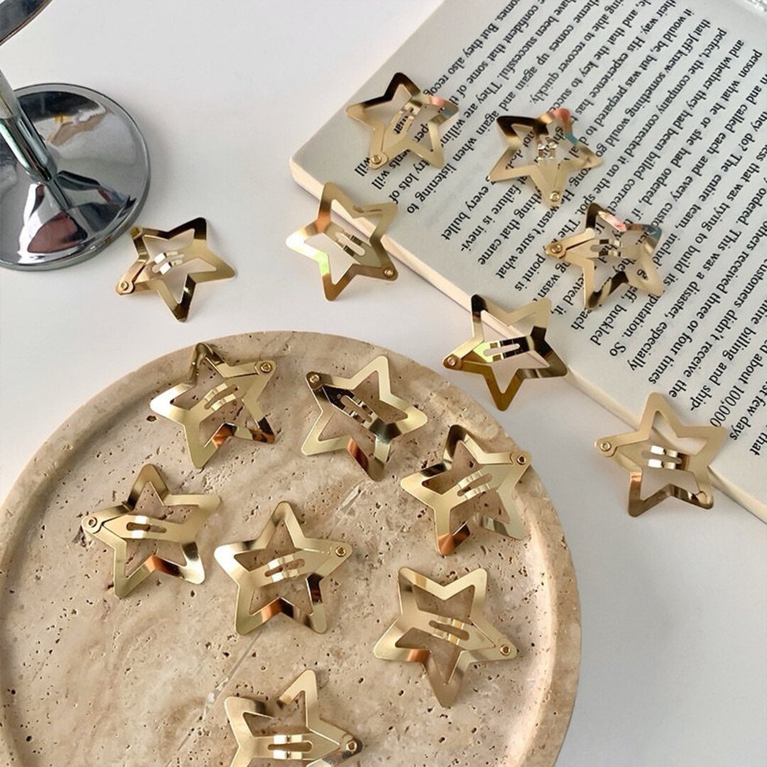 Star Snap Hair Clips Y2K 2000s, Star Shaped Hair Snaps, Star Hair Clips ...