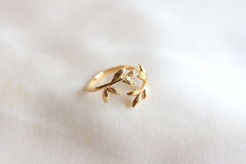 Gold Leaf Branch Ring Gold Leaf Rings Branch RingAdjustable | Etsy