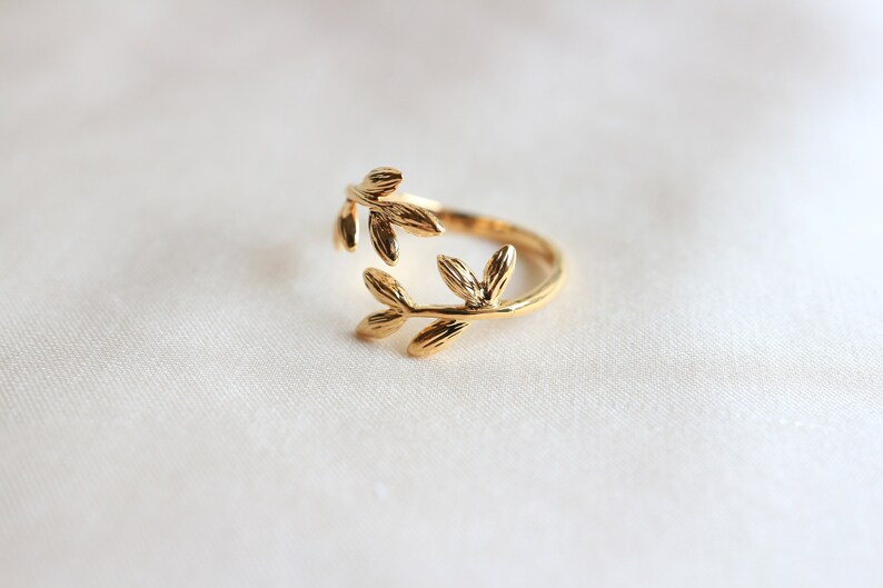 Gold Leaf Branch Ring Gold Leaf Rings Branch RingAdjustable | Etsy