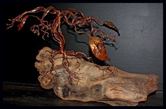 Items similar to Copper Tree Sculpture on Etsy