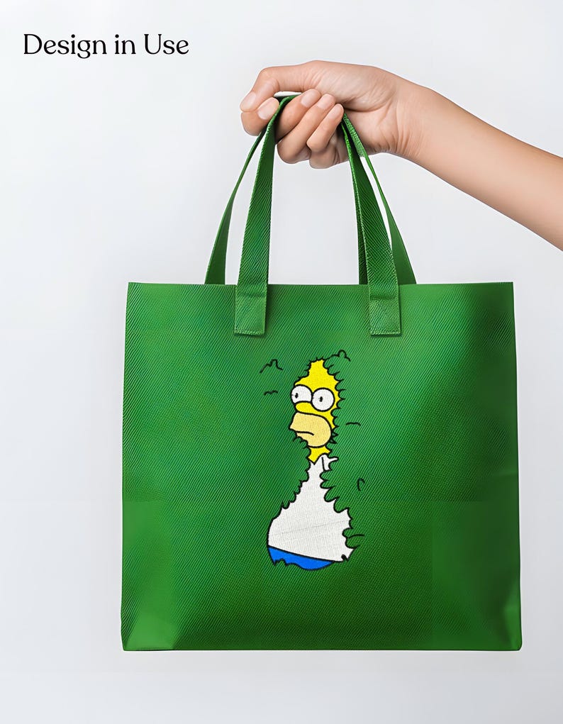 Homer Simpson Hiding in Bush Embroidery Design (digital Download) - Etsy