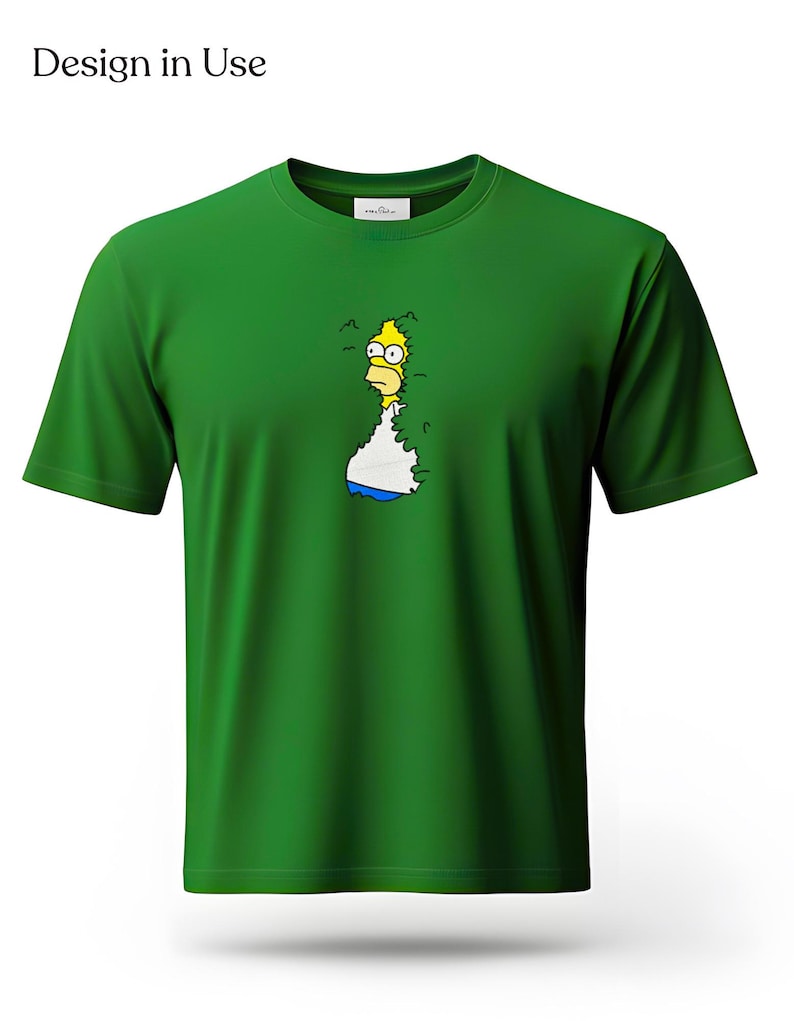 Homer Simpson Hiding in Bush Machine Embroidery Design Meme Humor Funny ...