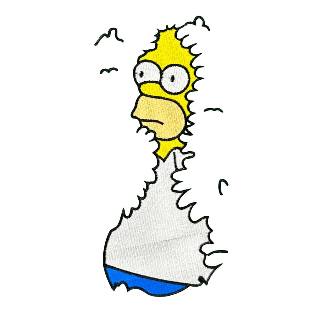Homer Simpson Hiding in Bush Machine Embroidery Design Meme Humor Funny ...