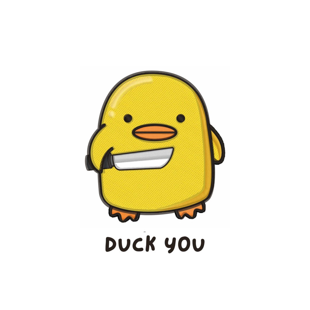Funny Duck Embroidery Design, Kawaii Sarcastic Duck (DST PES JEF) - Etsy