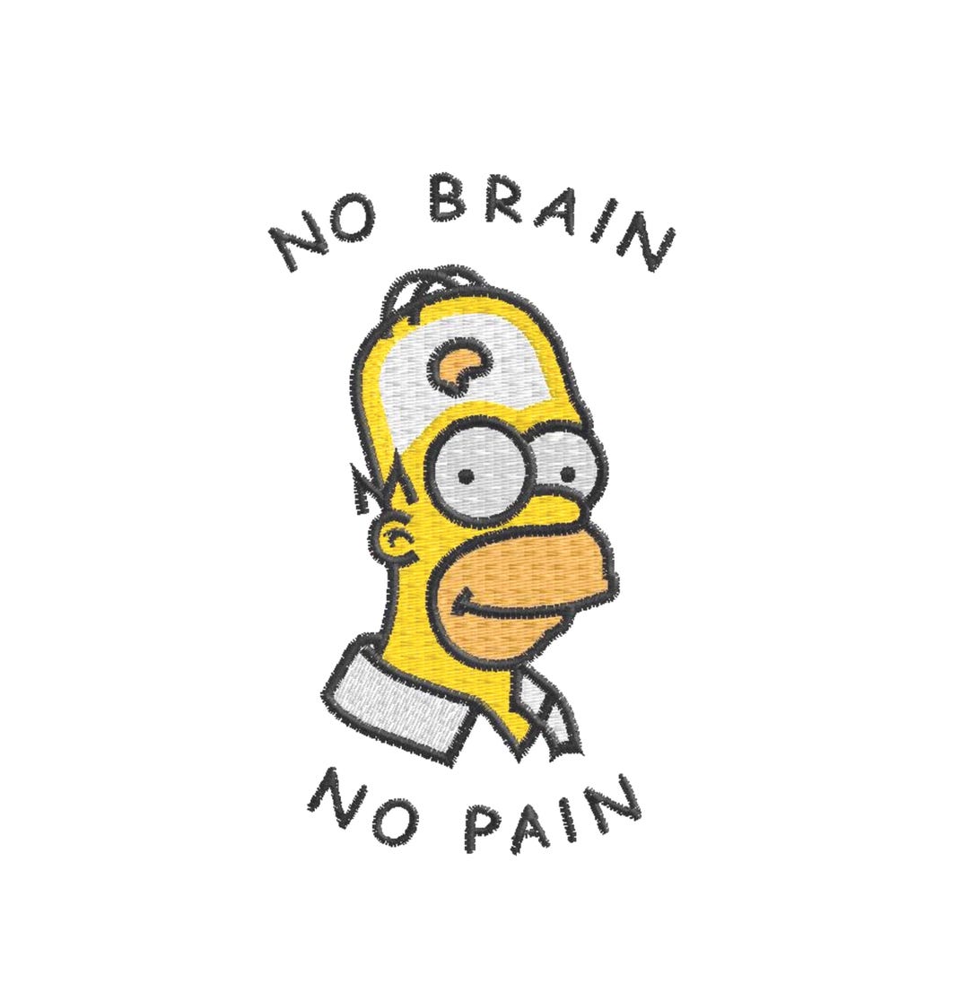 Homer Simpson Machine Embroidery Design Meme Humor Funny Embroidery ...