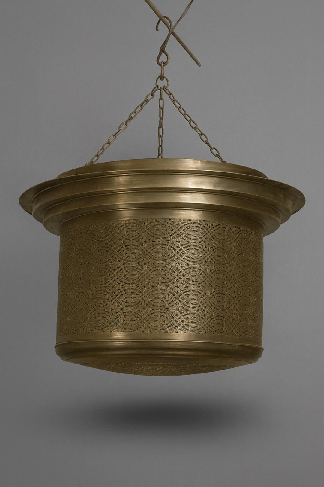 Moroccan Brass Hanging Lamp – Handmade Vintage Ceiling Light With ...