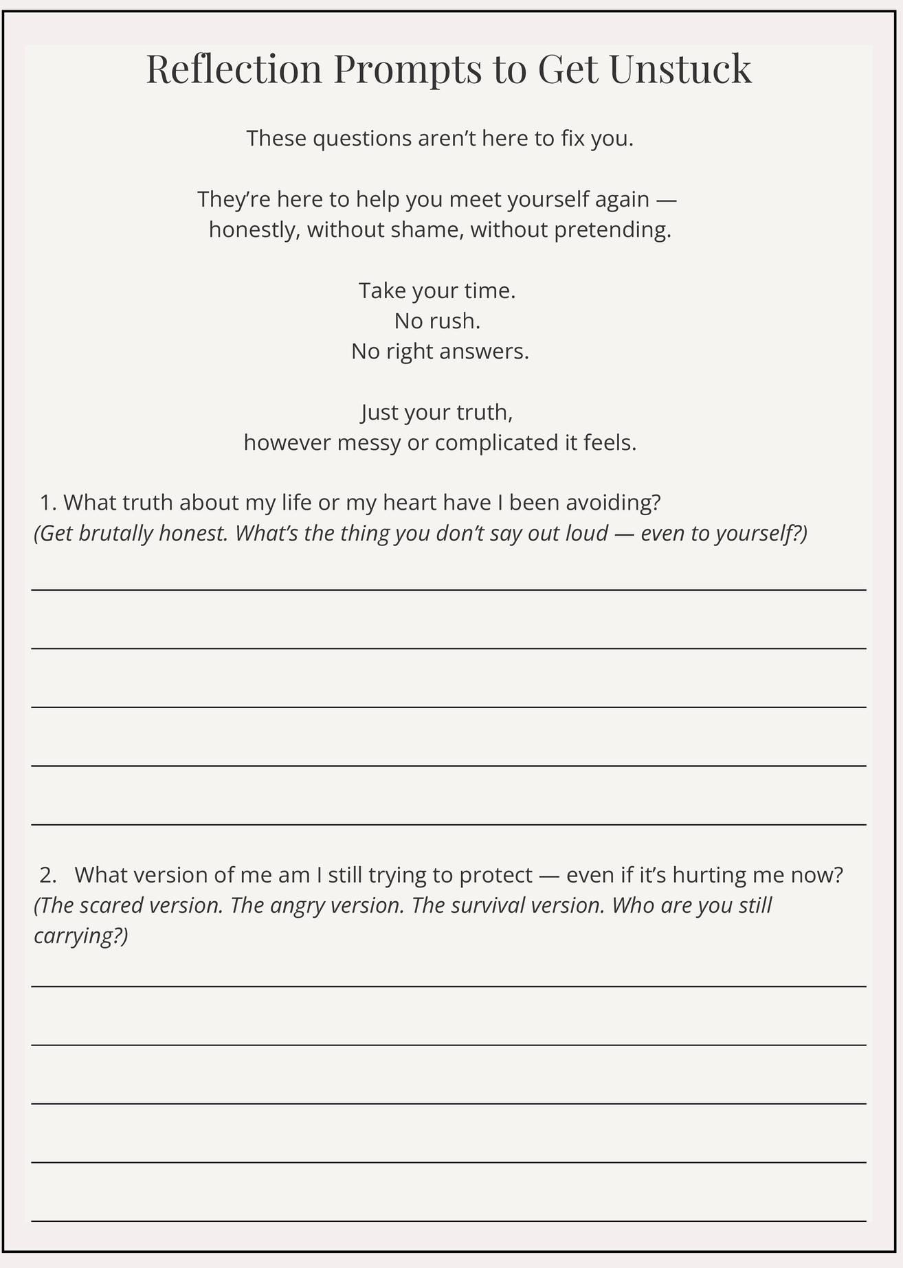 Get Unstuck: A Self-healing Workbook for When Life Feels Heavy ...