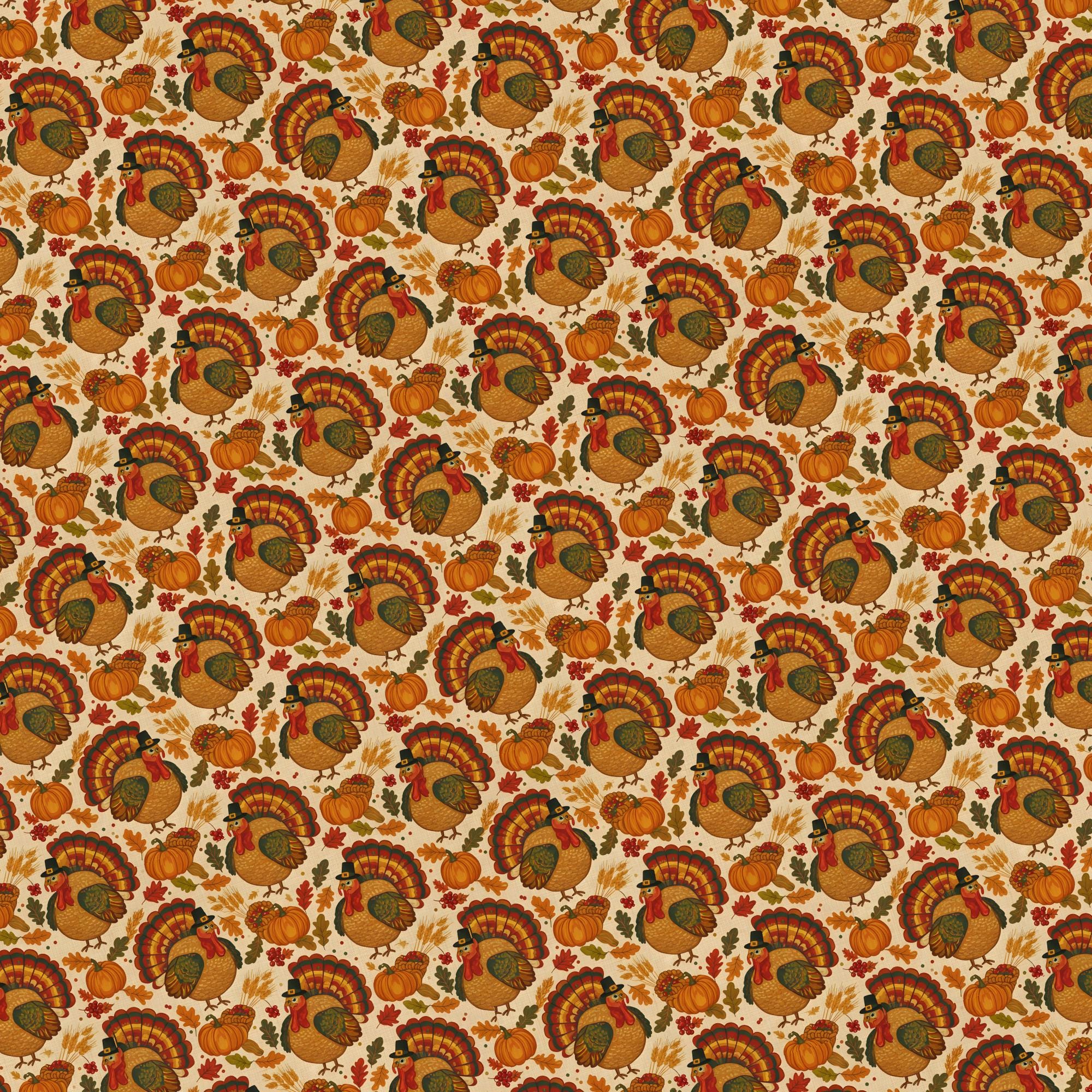 Thanksgiving Turkey Seamless Pattern | Digital Download | PNG File - Etsy