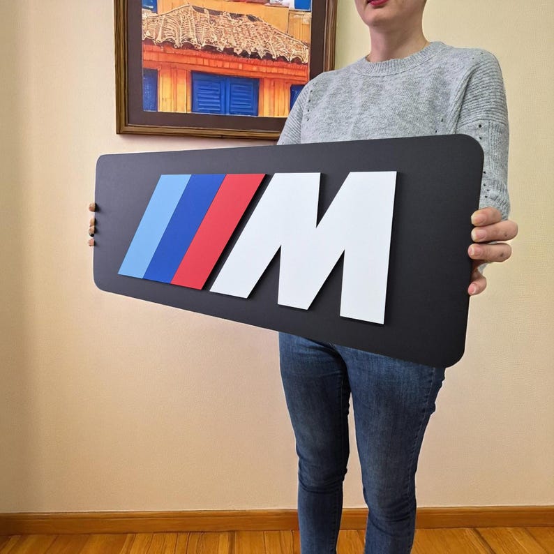 BMW M Power Logo Wooden Wall Art: Garage Decor - Etsy