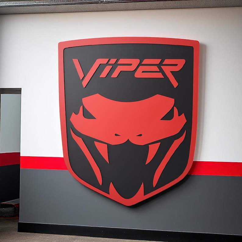 Handmade Dodge Viper Wood Wall Art: American Muscle Car Logo - Etsy