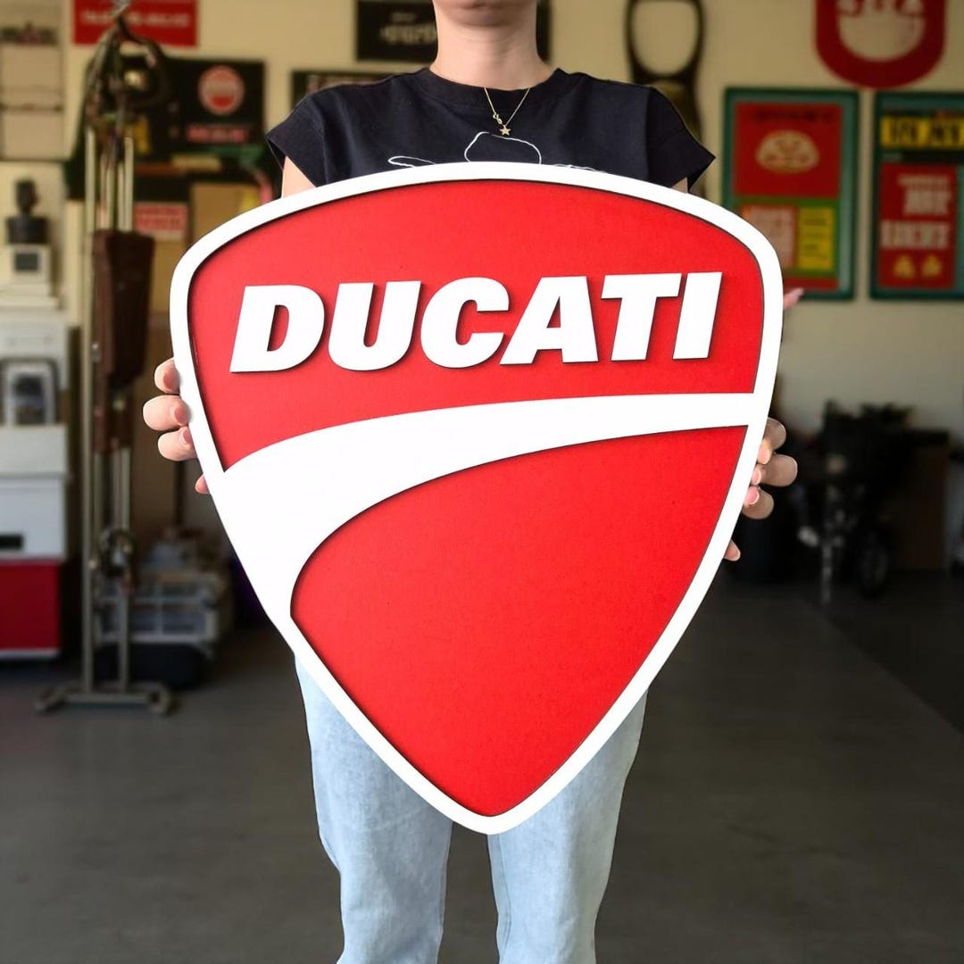 Handmade Ducati Motorcycle Logo Sign: Garage Man Cave Decor - Etsy