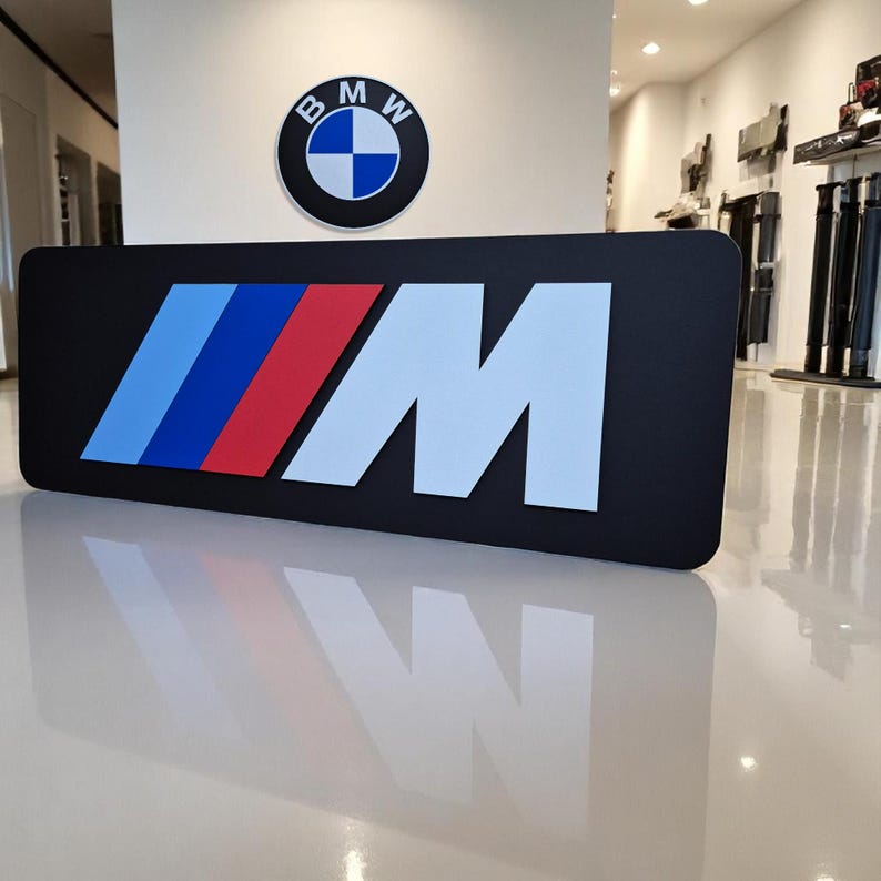 BMW M Power Logo Wooden Wall Art: Garage Decor - Etsy
