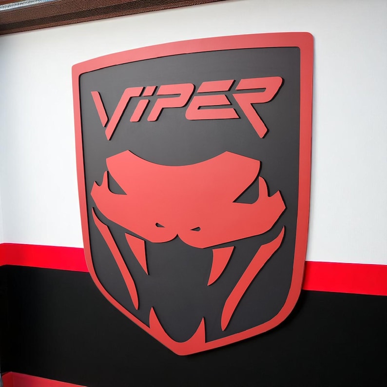 Handmade Dodge Viper Wood Wall Art: American Muscle Car Logo - Etsy