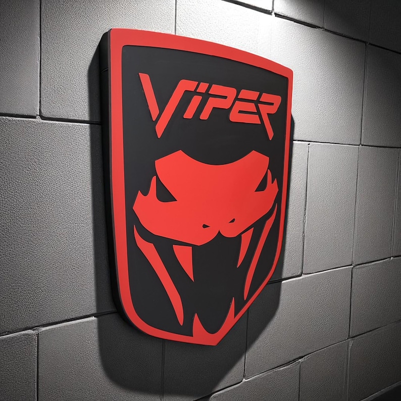 Handmade Dodge Viper Wood Wall Art: American Muscle Car Logo - Etsy