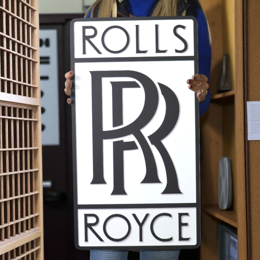 Handmade Rolls-royce Logo Wooden Wall Art: Luxury Garage Decor - Etsy