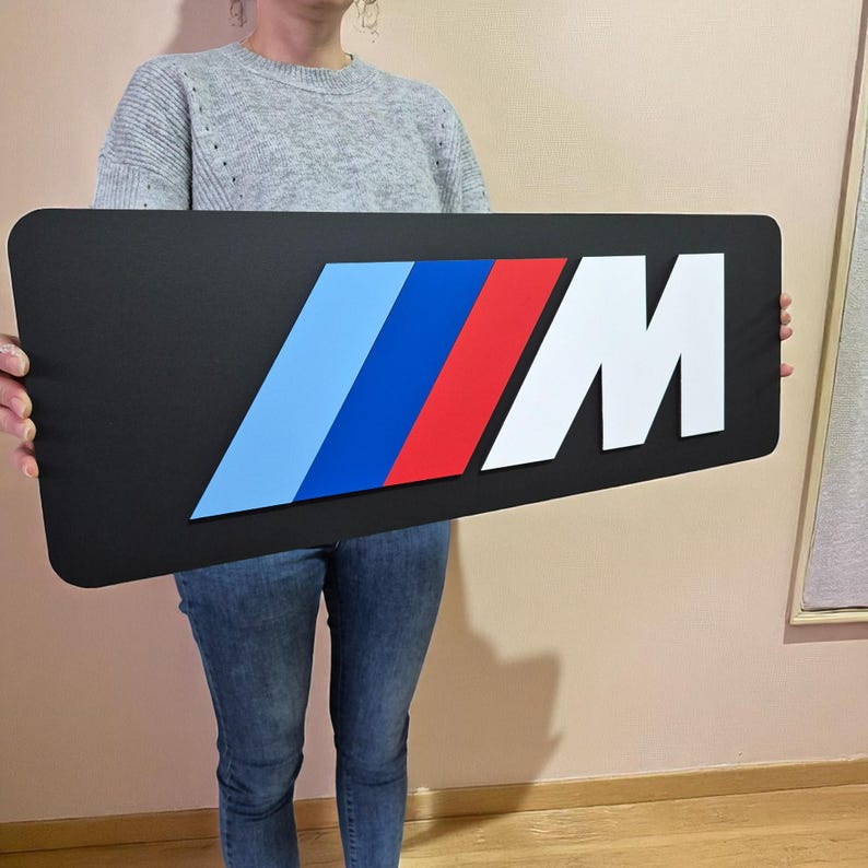 BMW M Power Logo Wooden Wall Art: Garage Decor - Etsy