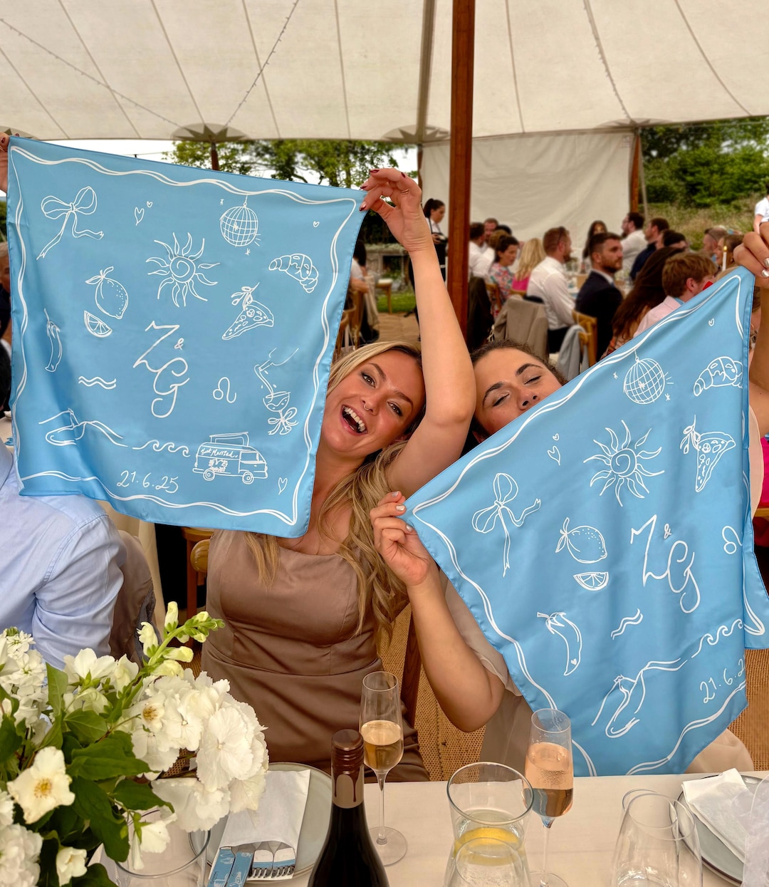Custom Bandanas and Scarves | Personalised Wedding Favours | Hen Do ...