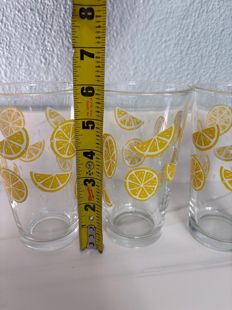 Vintage Libbey Lemon Glasses, Lemonade/tea Glass, Summertime Kitchen - Etsy